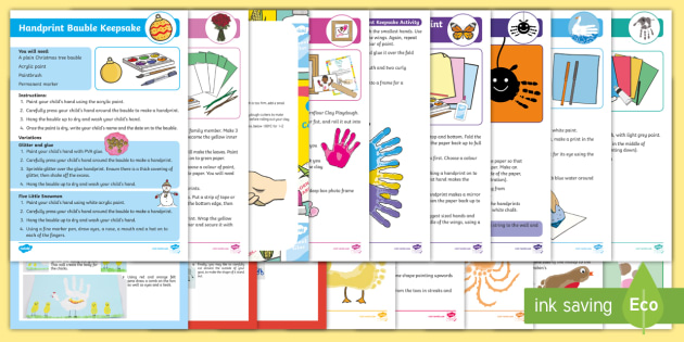 Handprint and Footprint Keepsakes Activity Pack