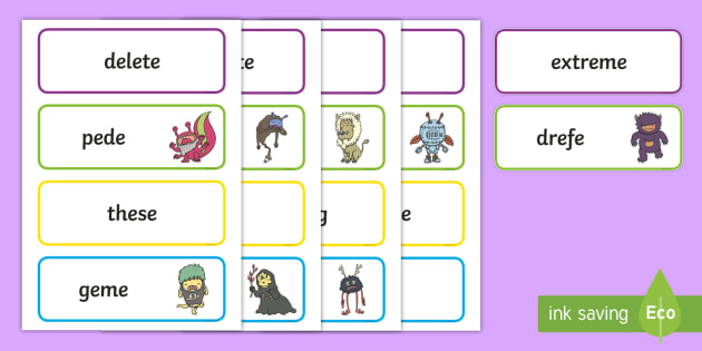 Phase 5 e_e Split Digraph Flashcards Real and Nonsense Words