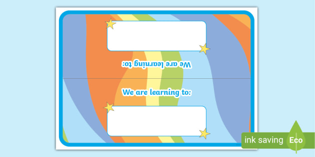 We Are Learning To... Folding Table Table Sign