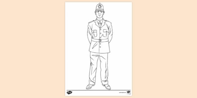 FREE! - The Policeman Colouring Sheet | Printable Colouring Pages