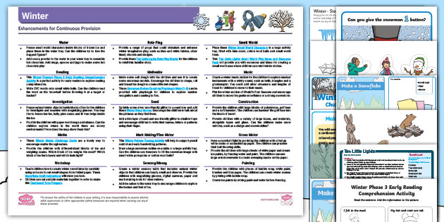 EYFS Winter Continuous Provision Planning Ideas Resource Pack ...