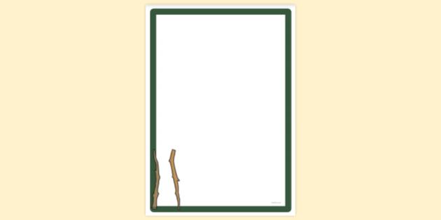 FREE! - Simple Blank Sticks Page Border | Page Borders | Twinkl