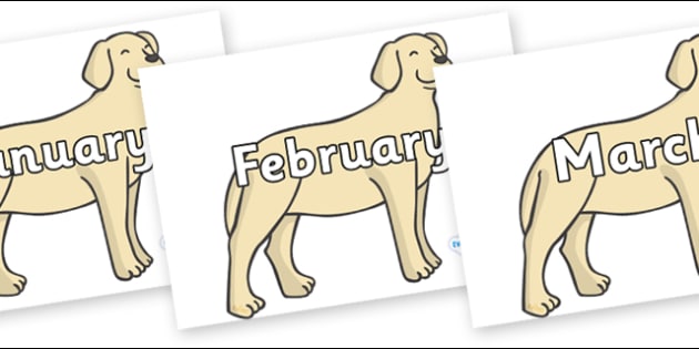 FREE! - Months of the Year on Dogs (teacher made)