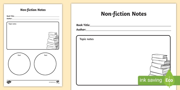 Non-Fiction Template | Primary English Reading Response