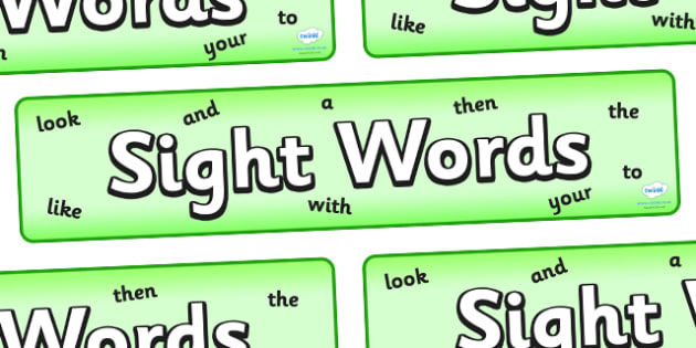 FREE! - 👉 Sight Words Display Banner (teacher made)