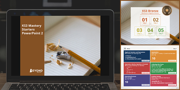 👉 Mastery: Algebra Starters | KS3 Maths | Beyond