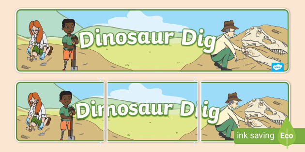 Dinosaur Dig Display Banner