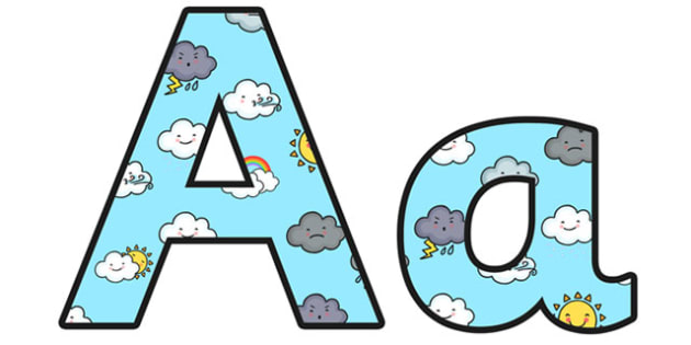 FREE! - Weather Lowercase Display Lettering (teacher made)