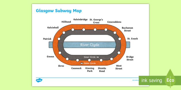 Glasgow Subway Map (teacher made)