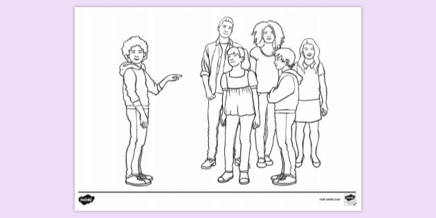 FREE! - People Colouring Page for Children | Colouring Sheets