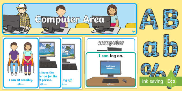 EYFS ICT or Computer Area Classroom Set Up Pack - ict, area, set