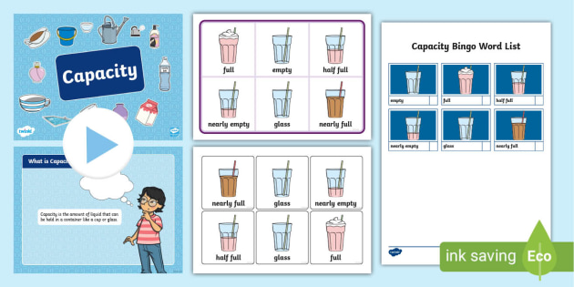 Capacity PowerPoint & Bingo Pack (teacher made)