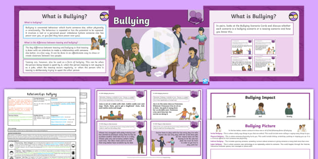 PSHE and Citizenship LKS2 What Is Bullying? Lesson Pack