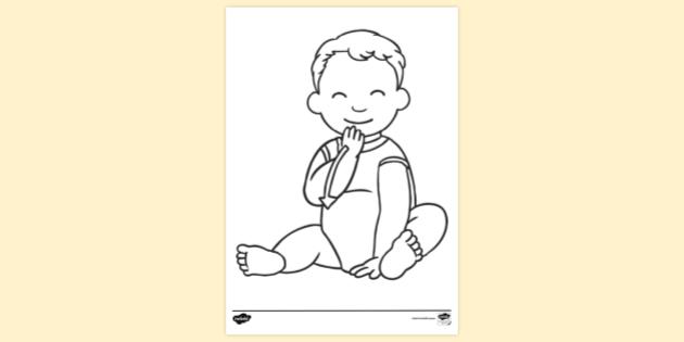 FREE! - Baby Sign Please Colouring | Colouring Sheets
