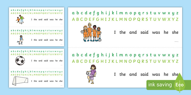 Alphabet Strips (Football) (teacher made)