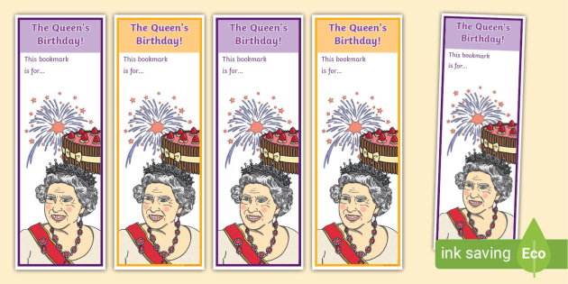 Queen's Birthday Bookmarks (teacher made)