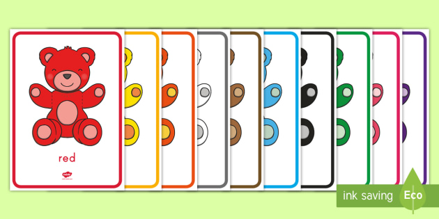 Color Bear Posters - Color Words - Teaching Resource