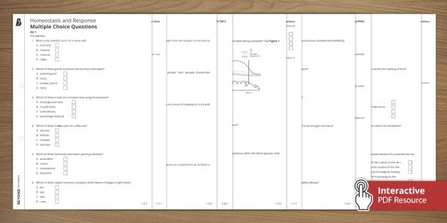 Homeostasis and Response MCQs | AQA GCSE Biology