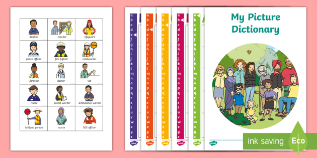 Community Helpers Picture Dictionary (teacher made)