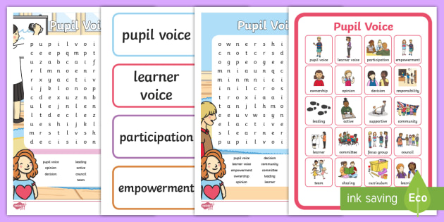 Pupil Voice Key Words Resource Pack (teacher made)