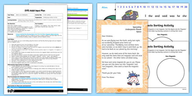 EYFS Crash Landing Adult Input Plan and Resource Pack to Support ...