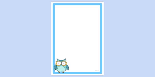 Owl Page Borders | twinkl.ca