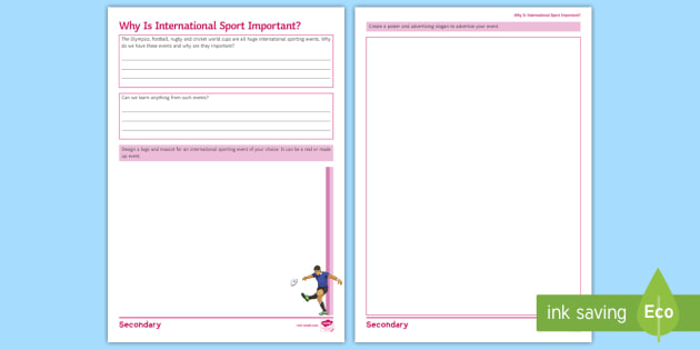 PE Cover Lesson: International Sport Worksheet