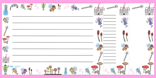 Fairy Full Page Borders (Landscape) (teacher made)