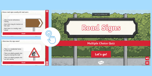 Road Signs Quiz Interactive Game (teacher made)