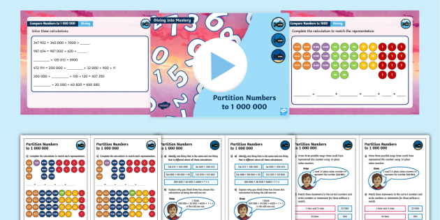👉 Y5 DiM: Step 8 Partition Numbers to 1 000 000 Teaching Pack 👉 Y5 DiM: Step 8 Partition Numbers to 1 000 000 Teaching Pack