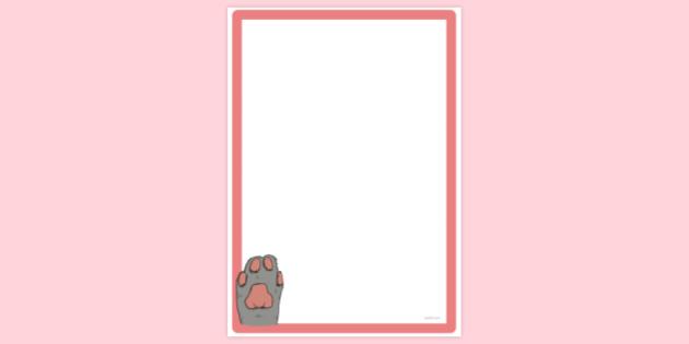 * NEW * Simple Blank Dog Paw Page Border | Page Borders | Twinkl