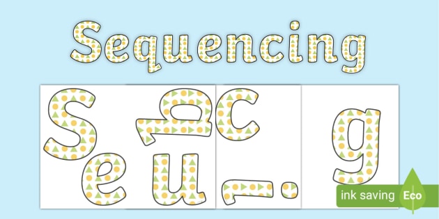 Sequencing Lettering Display | EYLF Resources
