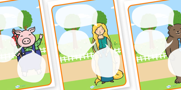 Traditional Tales Themed Target Posters Speech Bubbles