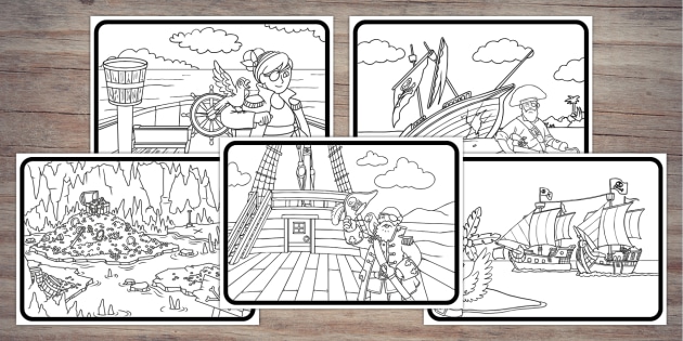 * NEW * Pirate Colouring Placemats | Twinkl Party