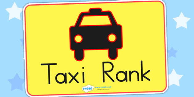 Bus Station Role Play Taxi Rank Sign (teacher made)