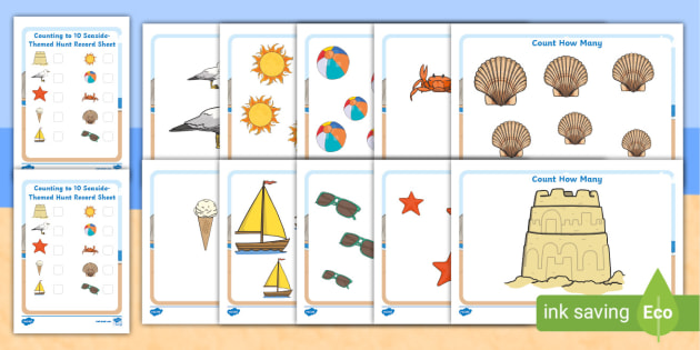 👉 Seaside Counting Scavenger Hunt | Twinkl Resources
