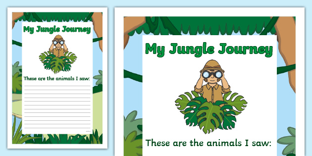 Jungle Animal Themed Animal List Writing Guide