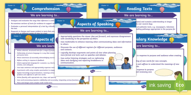 NSW Year 5 Literacy Cluster 11 Display Posters