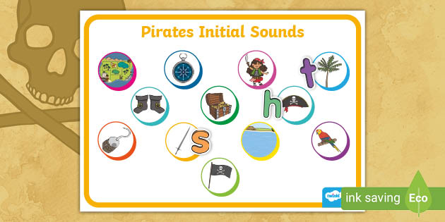 Pirate-Themed Initial Sounds Activity (teacher made)