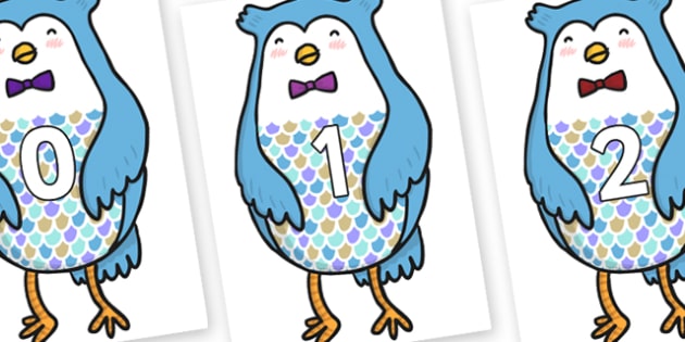 FREE! - Numbers 0-31 on Owl (teacher made)