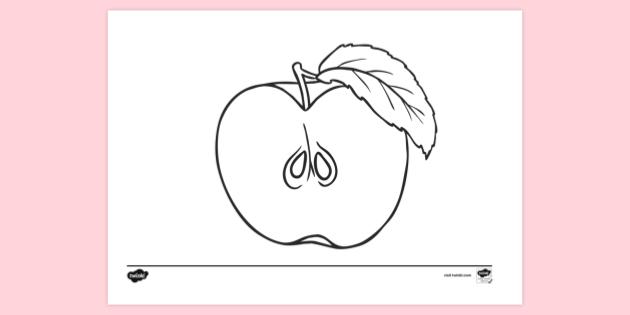 FREE! - Apple Fruit Colouring Sheet | Colouring Sheets