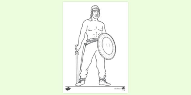 FREE! - Fionn MacCumhaill Colouring Sheet (teacher made)