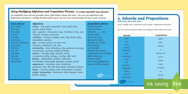 Year 3 and 4 Grammar Word Mats Resource Pack (teacher made)