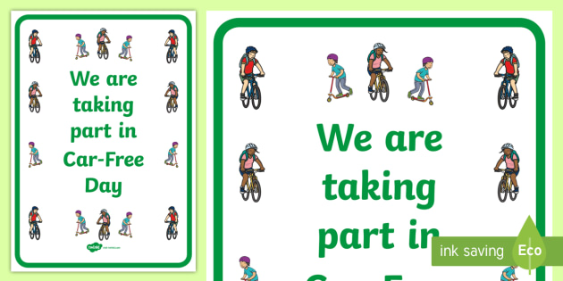 Car-Free Day A4 Display Poster