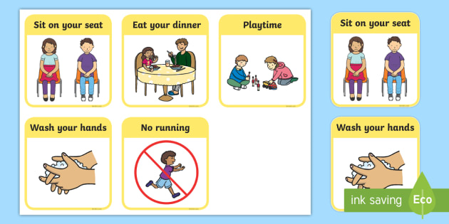 Dinner Time Behavior Cards (Teacher-Made)