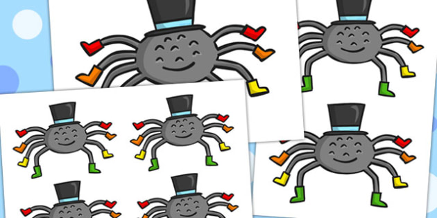 Incy Wincy Spider Cutouts (teacher made)