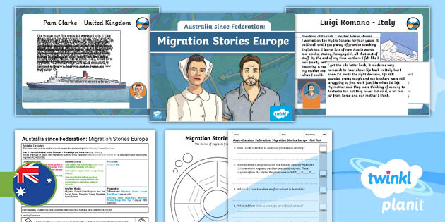 Year 6 HASS History Australia Federation 3 Migration Europe