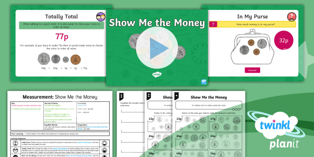 * NEW * Maths Y2 Measurement Money (2) Lesson Pack - coin, pence, pound