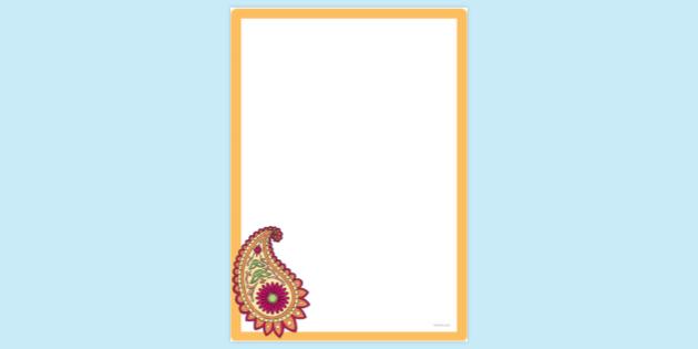 FREE! - Paisley Page Border | Page Borders | Twinkl