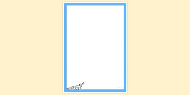 FREE! - Simple Blank Plankton Page Border | Page Borders | Twinkl